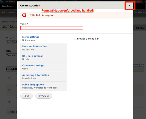References Dialog Create New Referenced Node Content While Editing